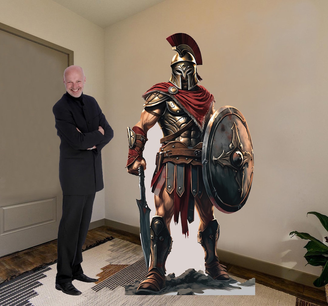 Spartan Gladiator Cardboard Cutout Prop With Easel on the Back to Make ...