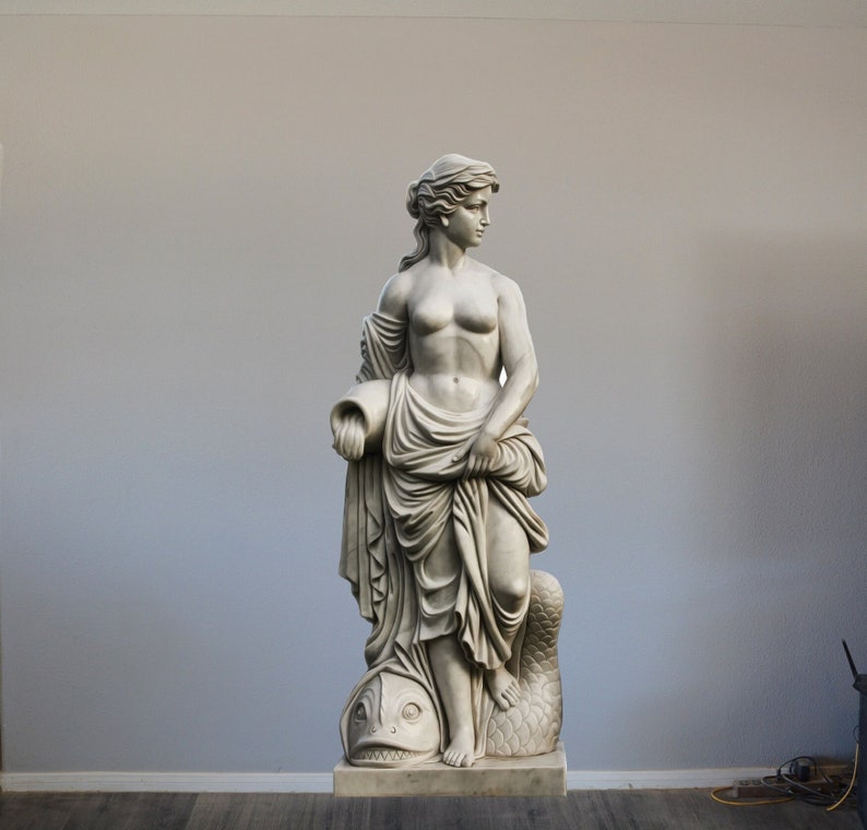 Greek Statue of Woman and Fish Cardboard Cutout With Easel on the Back ...