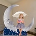 Large Crescent Moon Custom Life Size Cardboard Cutout With Star ...