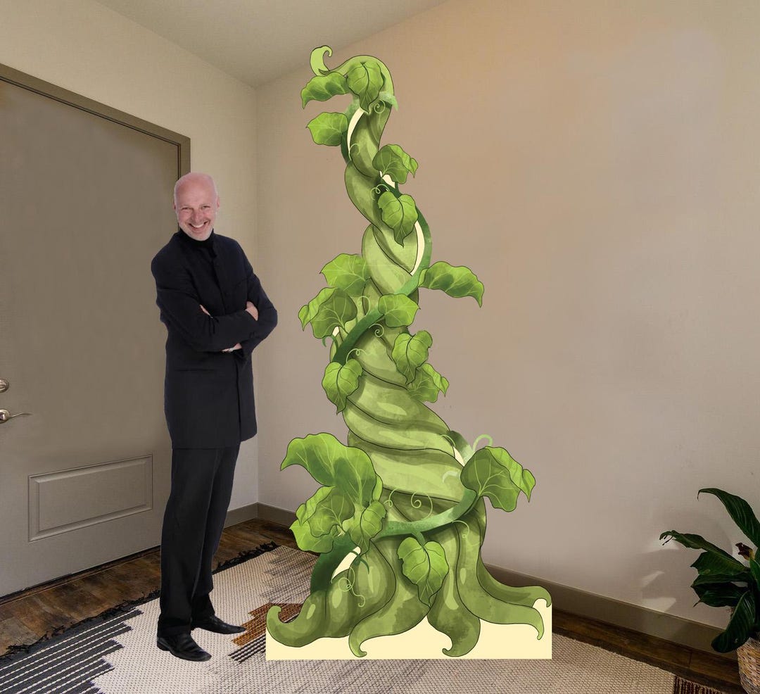 Beanstalk Cardboard Cutout Prop Flat 90" Tall X 42" Wide, With Easel on ...