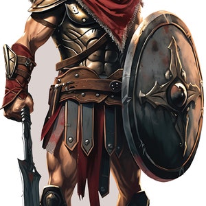 Spartan Gladiator Cardboard Cutout Prop With Easel on the Back to Make ...