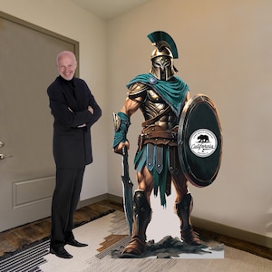Personalized Spartan Gladiator Cardboard Cutout Prop: Custom Logo ...