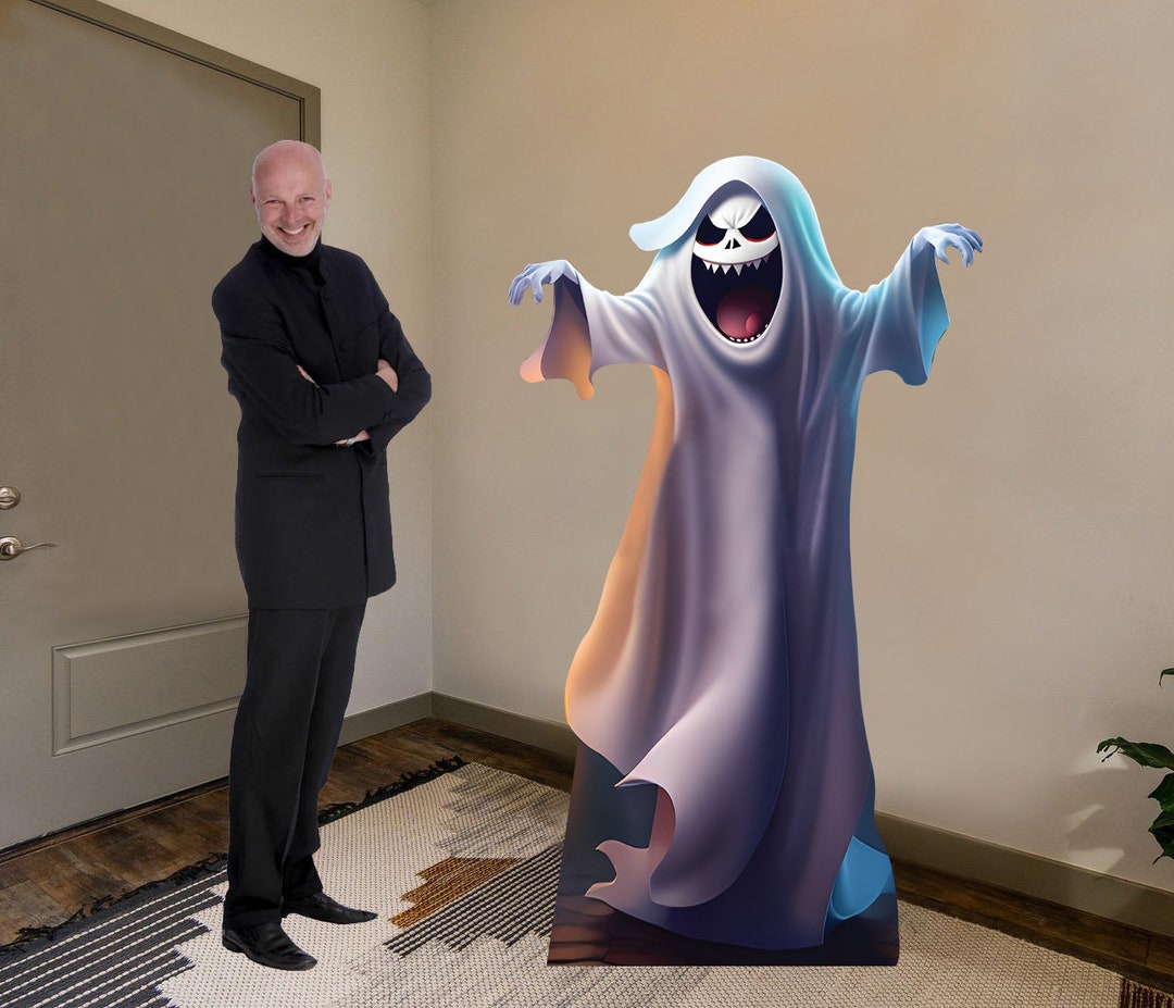 Scary Halloween Ghost Cardboard Cutout With Easel on the Back to Make ...