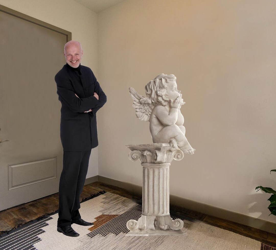 Cherub Cardboard Cutout, Winged Angel Prop, Angel Entryway Column ...