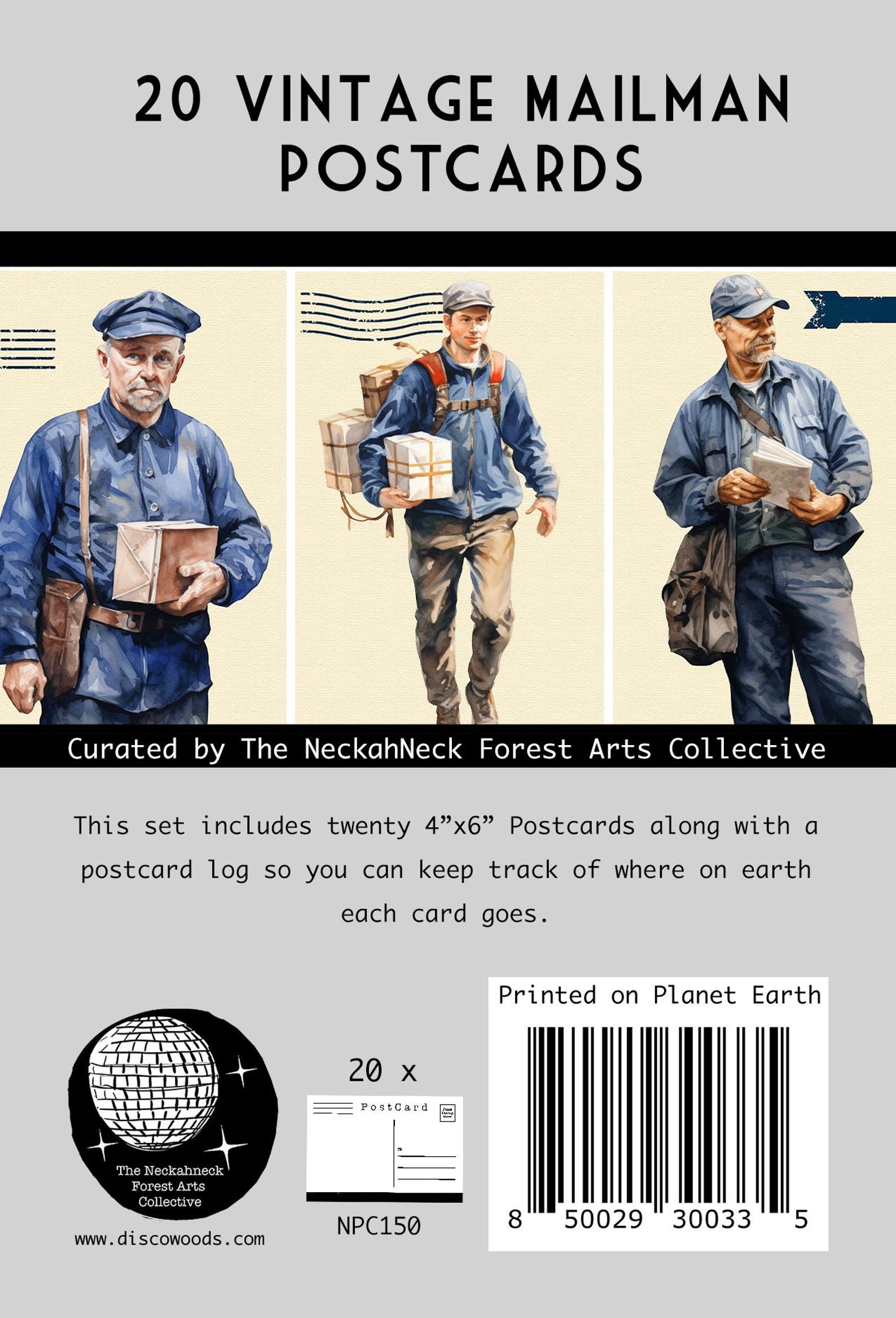 Vintage Mail Carrier Postcards: Post Office Art Prints, Set of 20 - Etsy