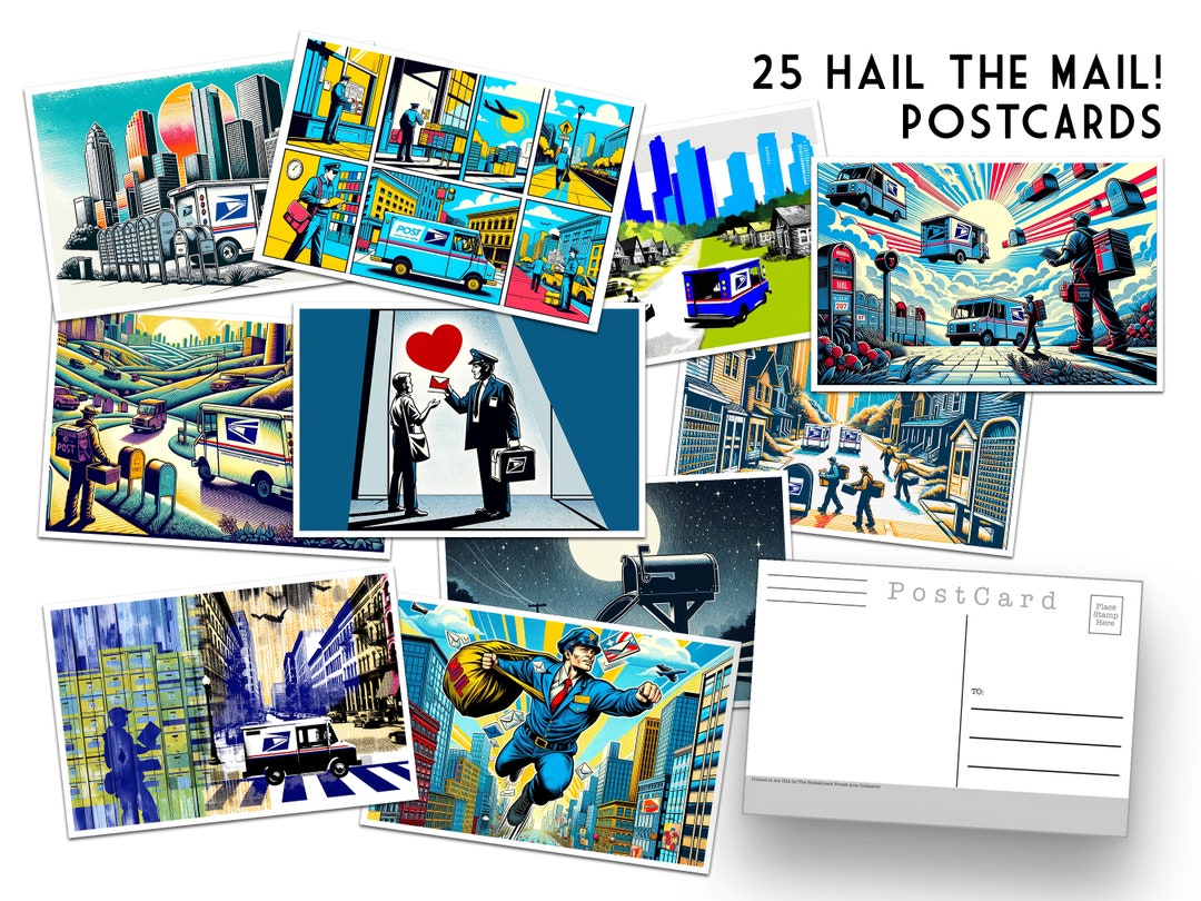 25 Postcard Set All Hail the Mail Set of 25 Post Cards USPS Mail ...