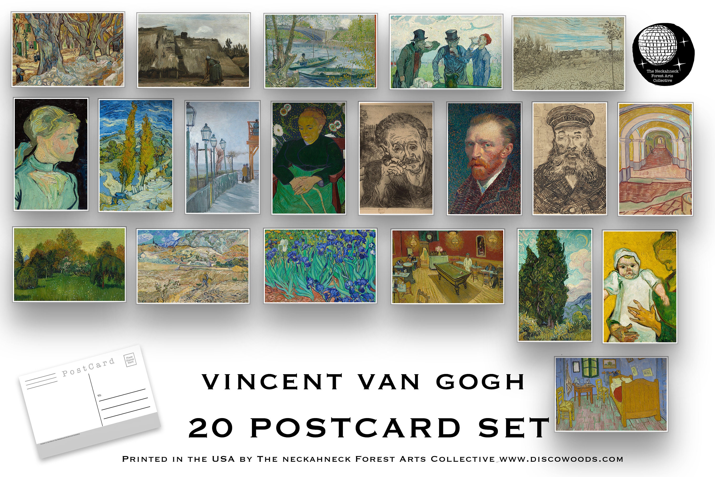 Vincent Van Gogh Postcard Set Set of 20 Postcards Artist - Etsy Singapore