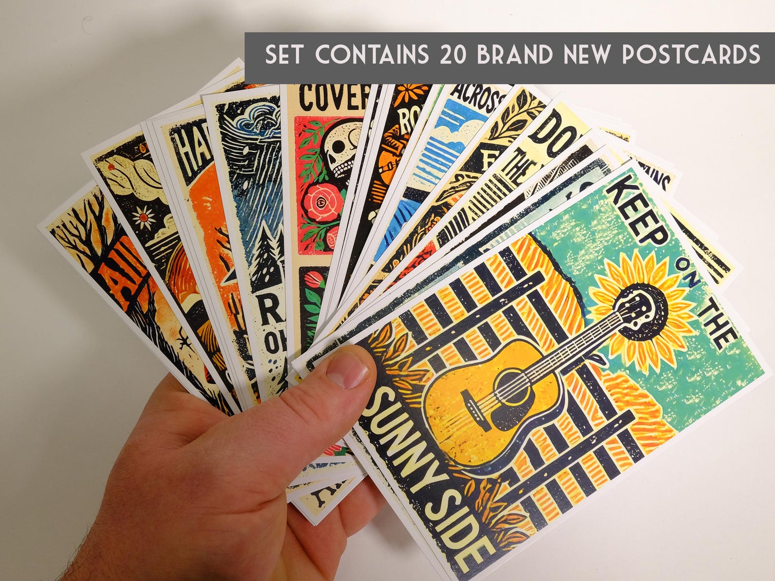Appalachian Folk Music Postcards: Rustic Song Art Prints, Set of 20 - Etsy