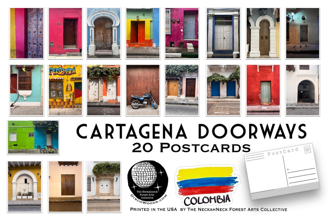 Cartagena Doorways Colombian Travel Postcard Set- Set of 20 Postcards ...
