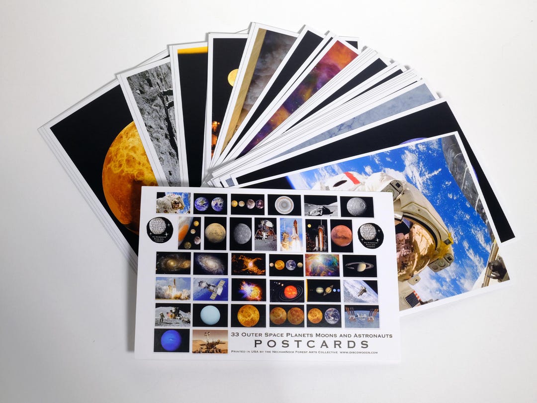 Space Postcard Set of 33: NASA, Planets, Galaxies, Astronomy - Etsy