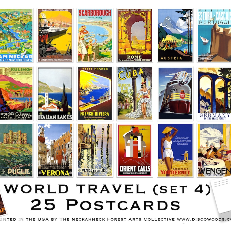 Travel Postcards - Etsy