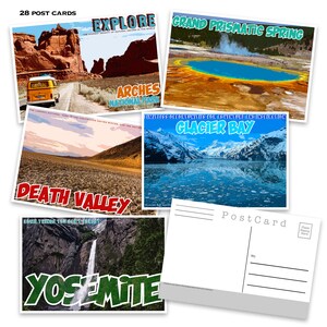 National Parks Postcard Set - Set of 28 National Park Postcards ...