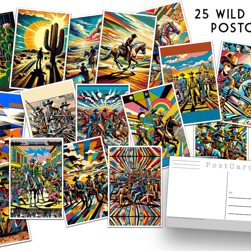 Vintage Cowboy Postcards - Etsy