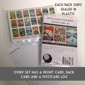 Appalachian Folk Music Postcards: Rustic Song Art Prints, Set of 20 - Etsy