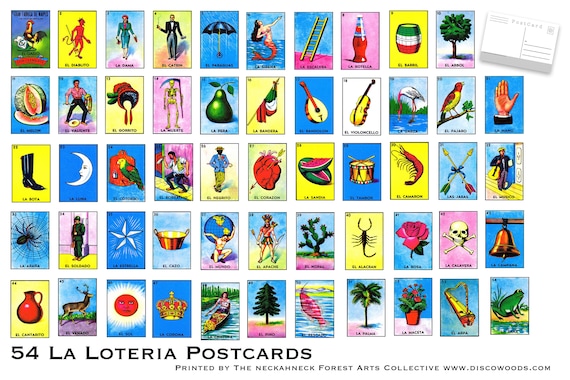 La Loteria Postcard Set Set of 54 Bright High Quality - Etsy
