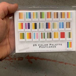 25 Postcard Set - Poetic Color Palettes - Inspiration for Artists Great ...