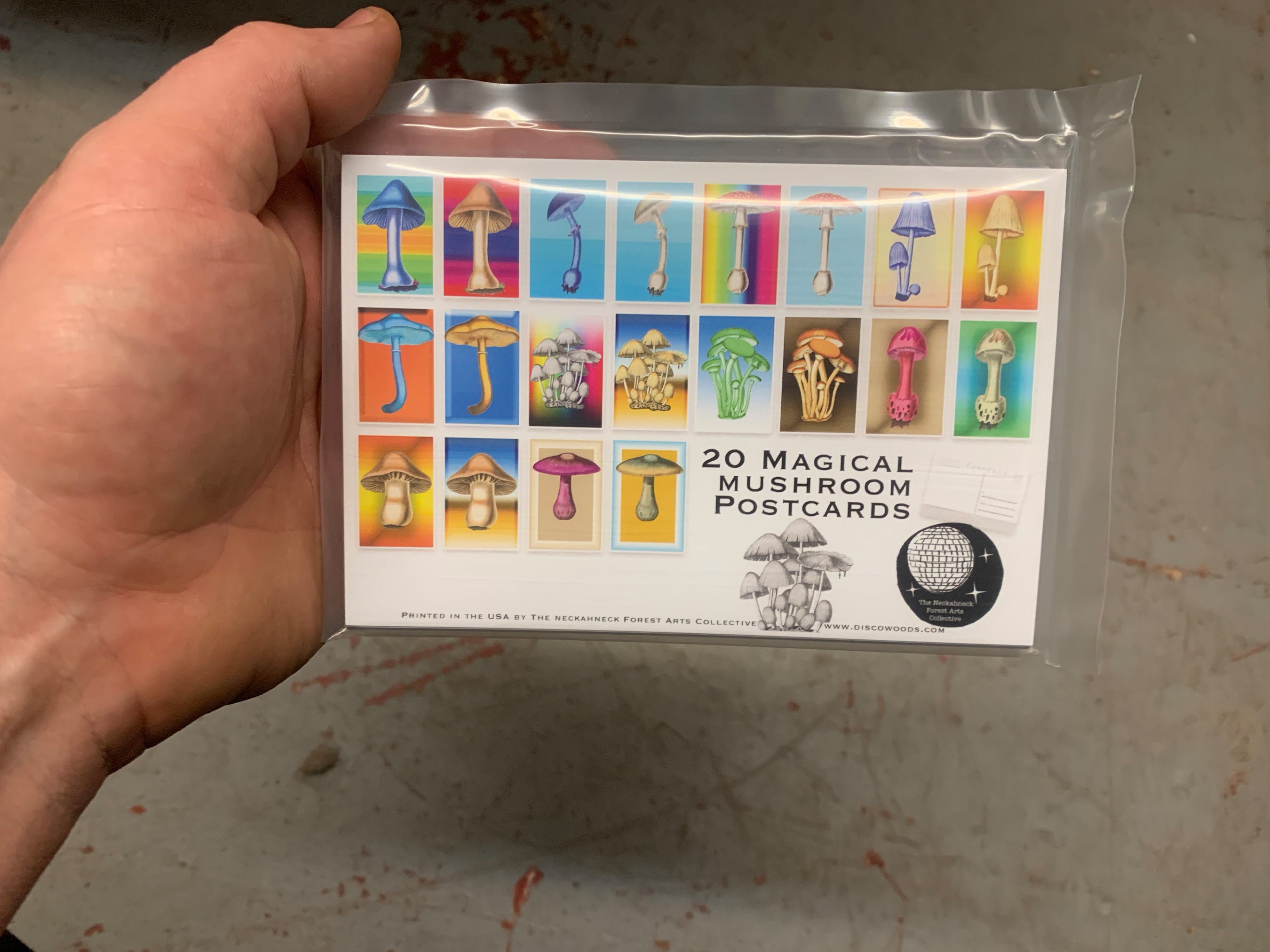 Magical Mushroom Postcard Set 20 Postcards Psychedelic | Etsy