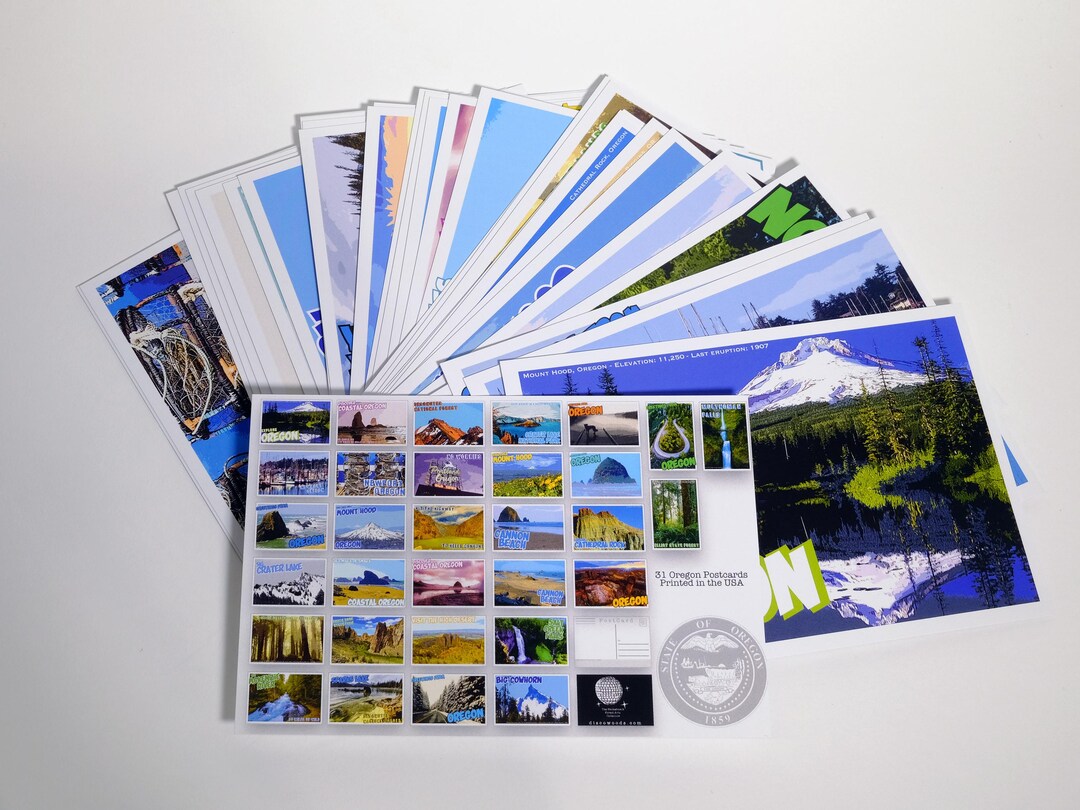 Oregon Postcard Set - Set of 31 Postcards - Etsy