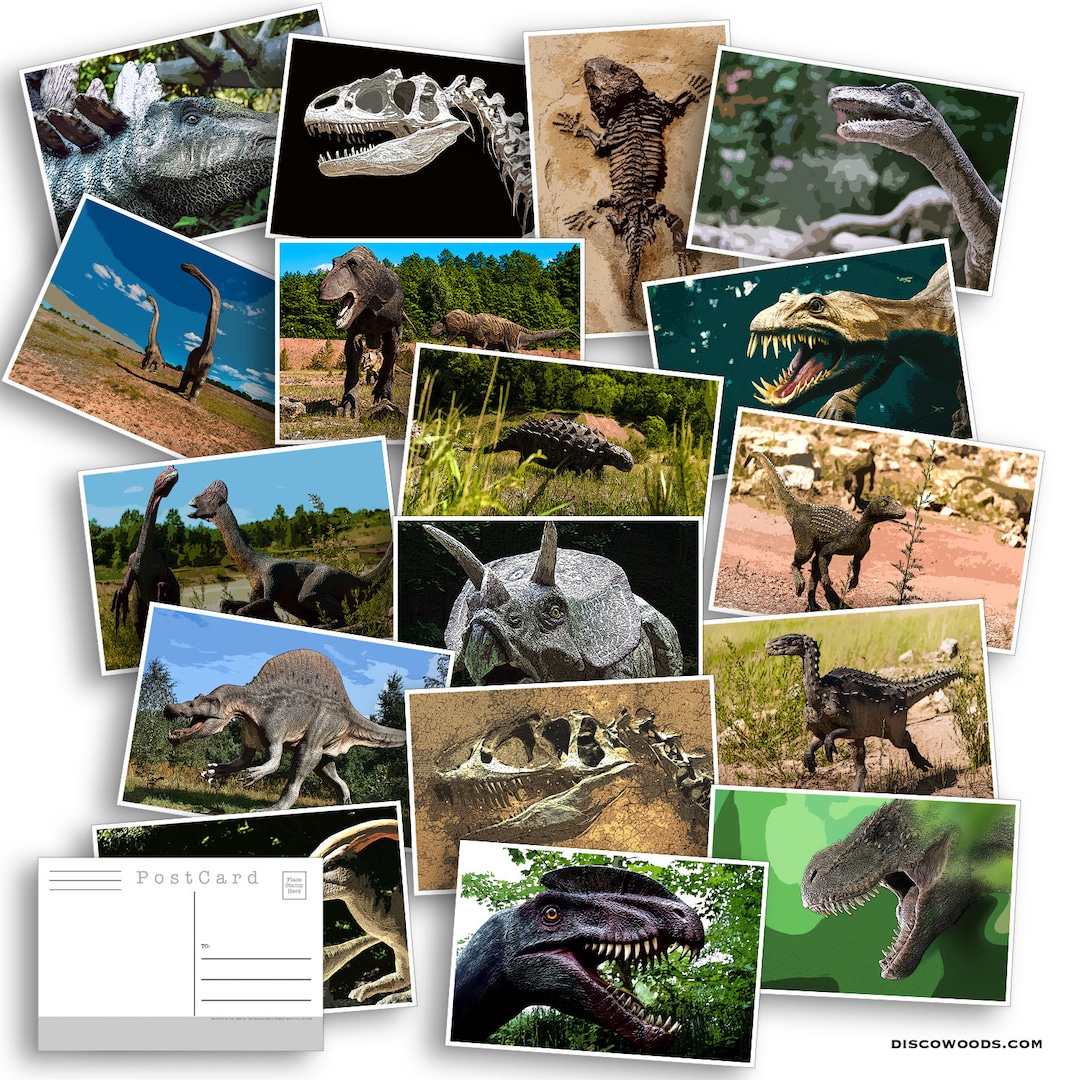 Dinosaur Postcard Set - Set of 27 Postcards - Dinosaur - Invitations ...