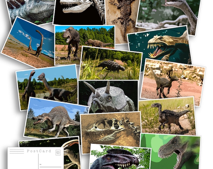 Dinosaur Postcard Set Set of 27 Postcards Dinosaur - Etsy