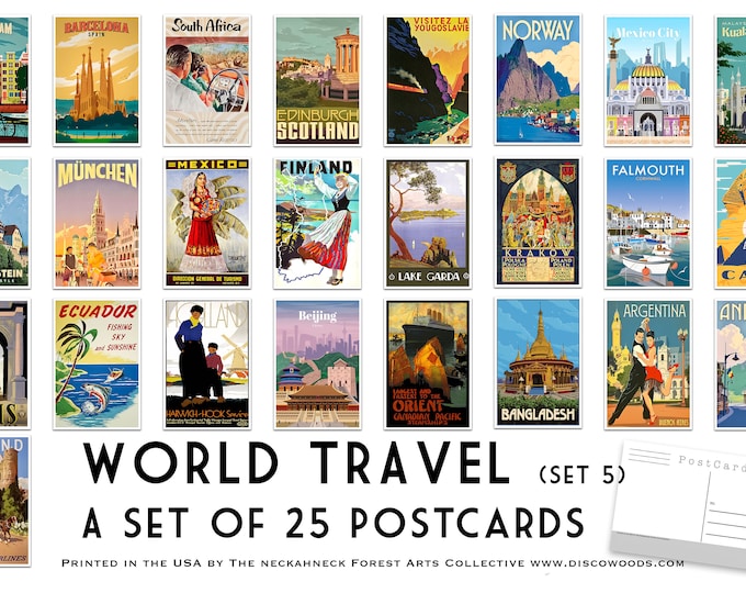 United States Vintage TRAVEL POSTERS Postcard Set of 20. Post Card ...