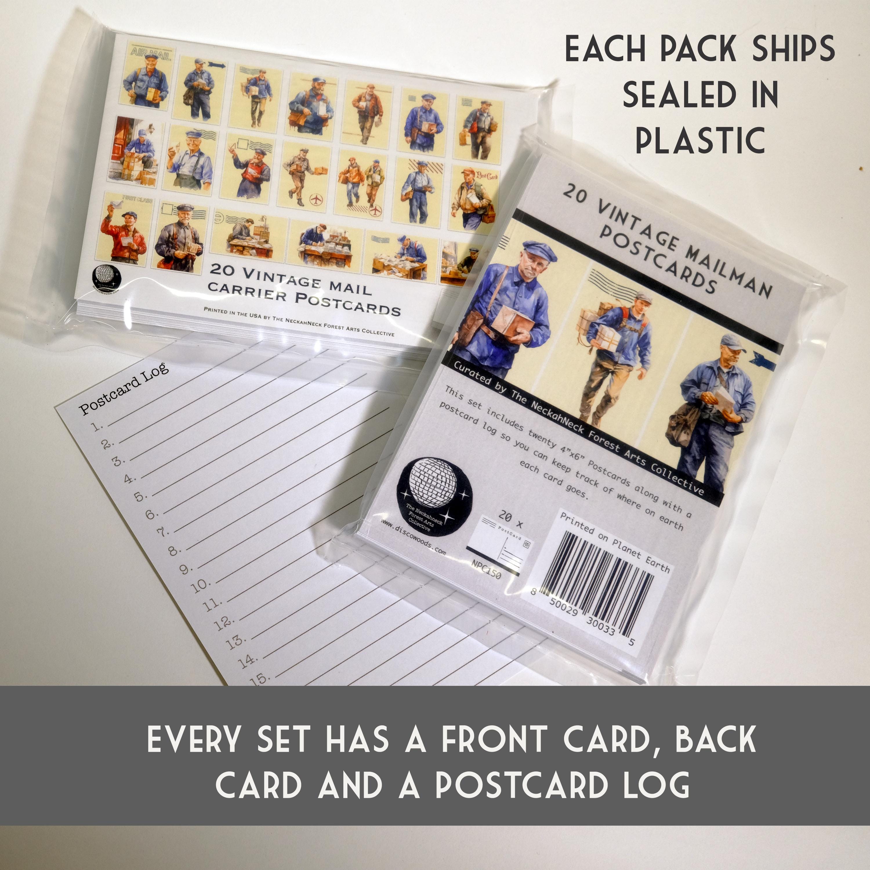 Vintage Mail Carrier Postcards: Post Office Art Prints, Set of 20 - Etsy