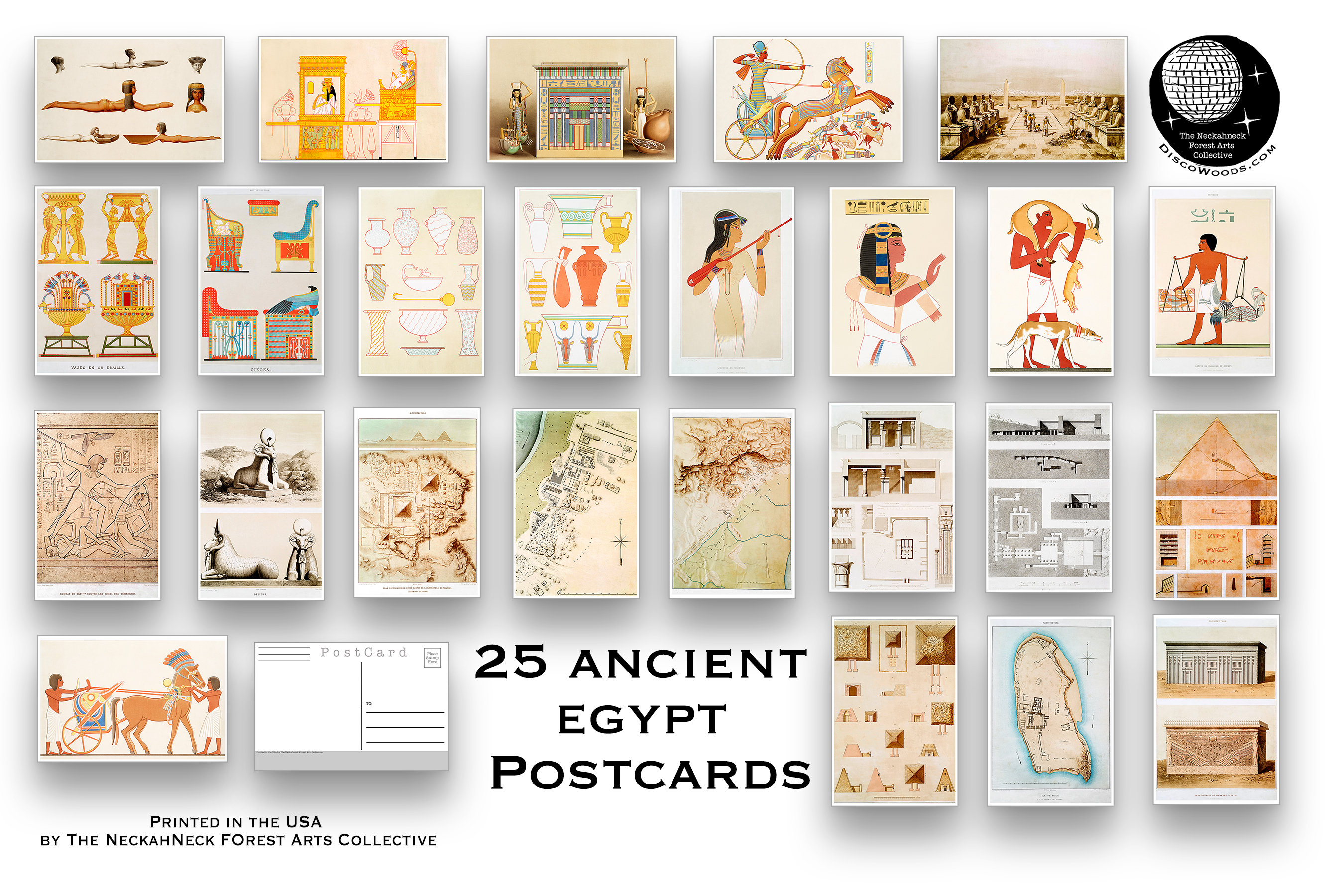 Ancient Egypt Postcard Set: Vintage Art, Hieroglyphics (25pc) - Etsy