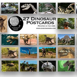 Dinosaur Postcard Set - Set of 27 Postcards - Dinosaur - Invitations ...