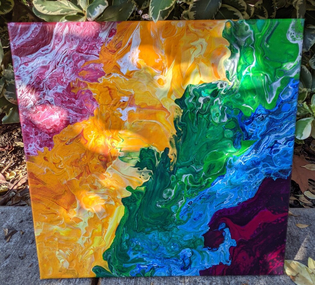 Rainbow Pride Flag Painting - Etsy