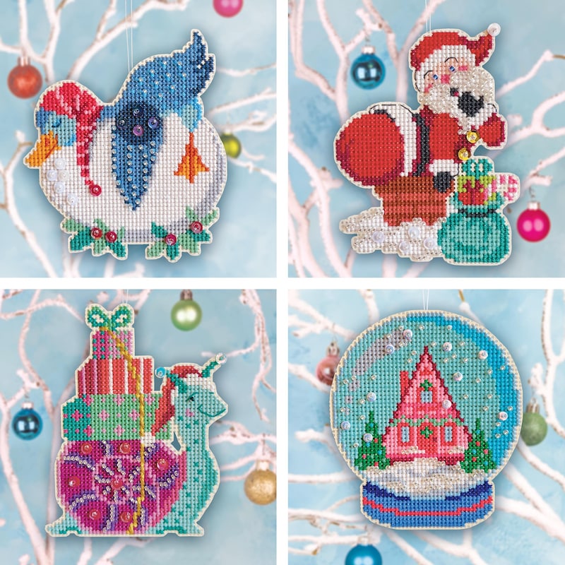 Santa’s Street Embroidery - Etsy