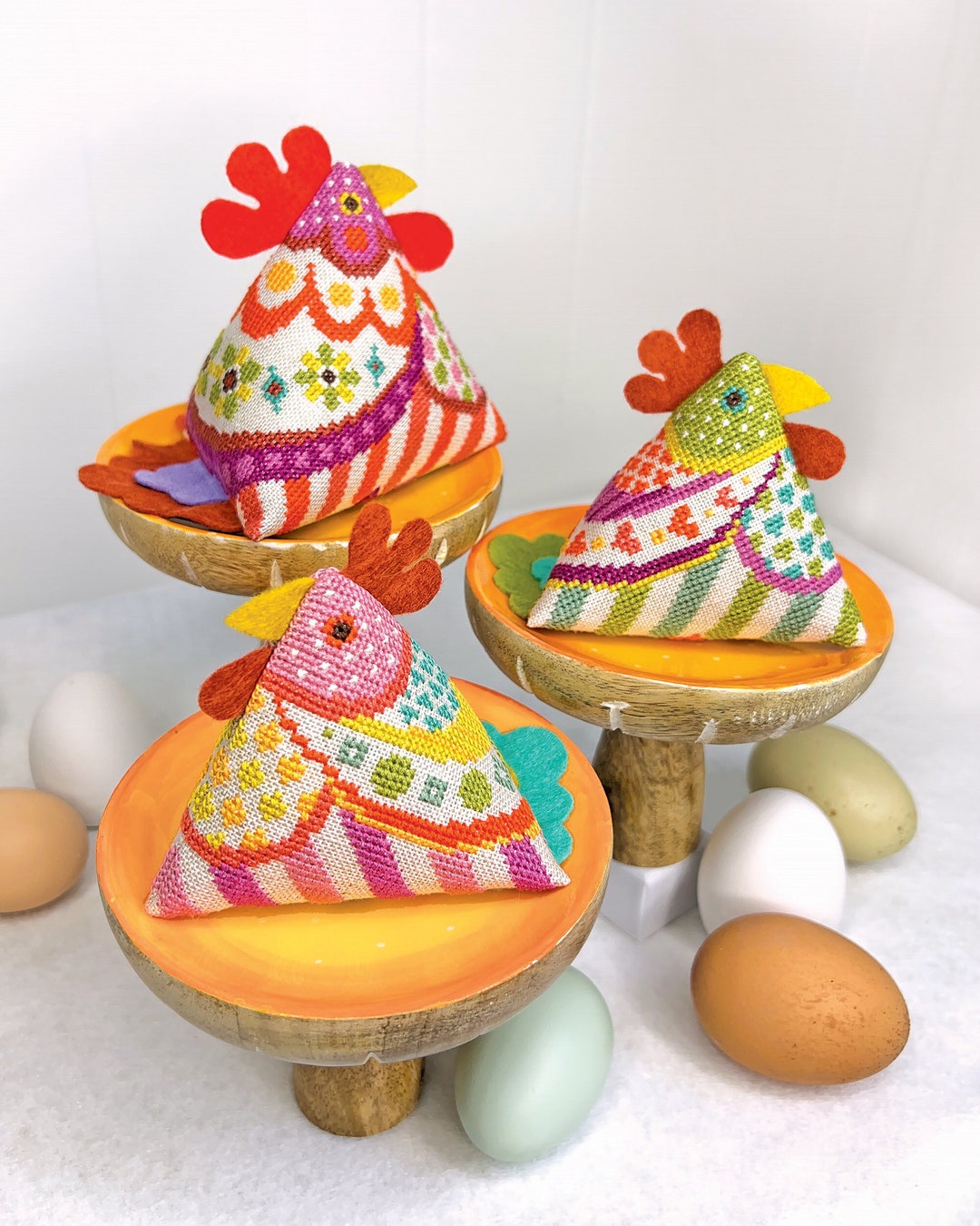 Funky Chickens - Satsuma Street Cross Stitch Pattern PDF - Instant ...