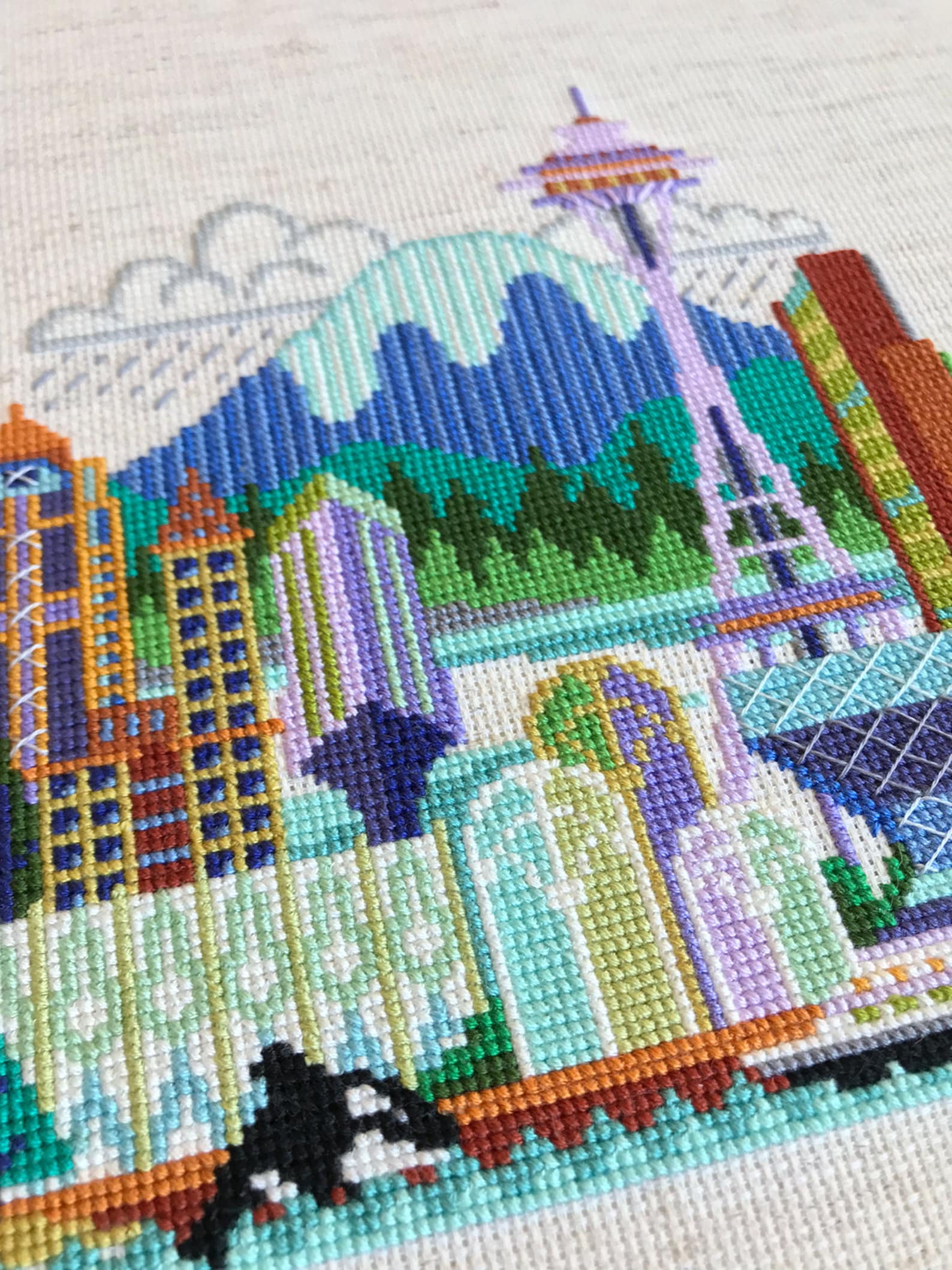 Pretty Little Seattle Satsuma Street Modern Cross Stitch - Etsy