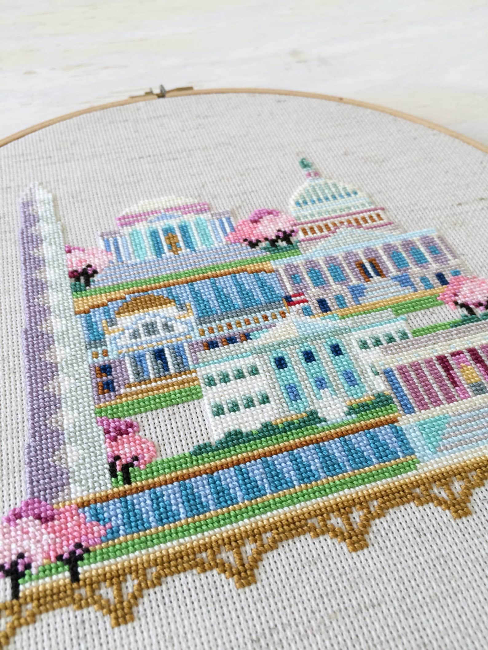 Pretty Little Washington DC - Satsuma Street Modern Cross Stitch ...