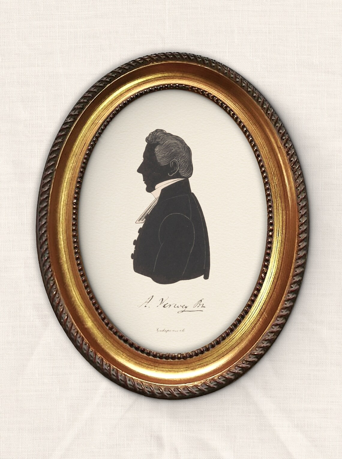 Antique Silhouette Art Prints, Vintage Silhouette Portraits, European ...
