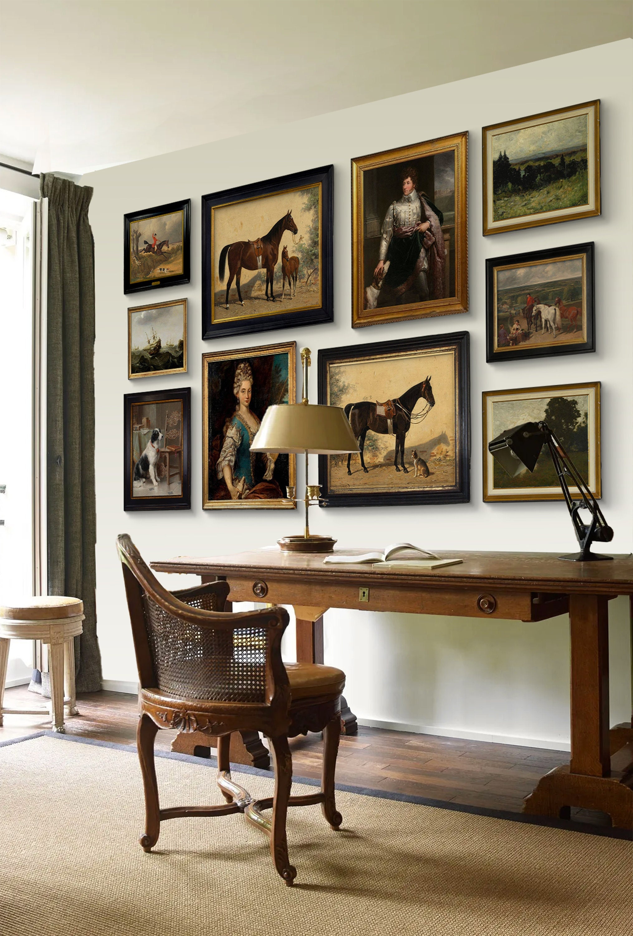 English Manor Gallery Wall Set of 10 Vintage Art Prints - Etsy Australia