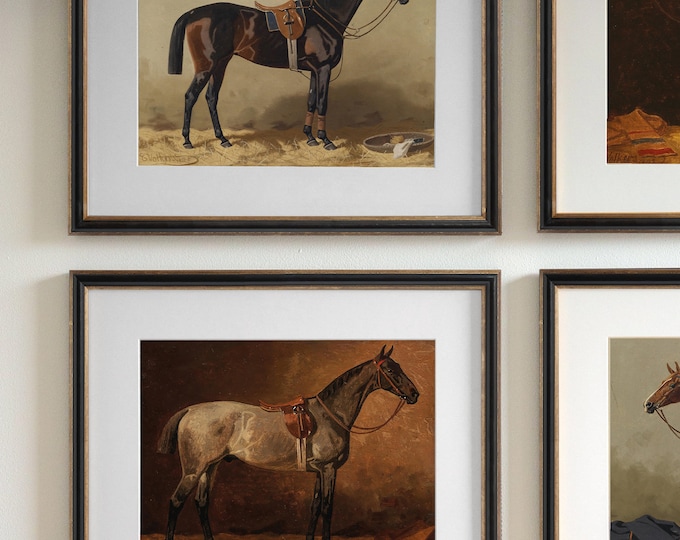 Vintage Set of 18 Equestrian Fine Art Giclees Archival Print on ...