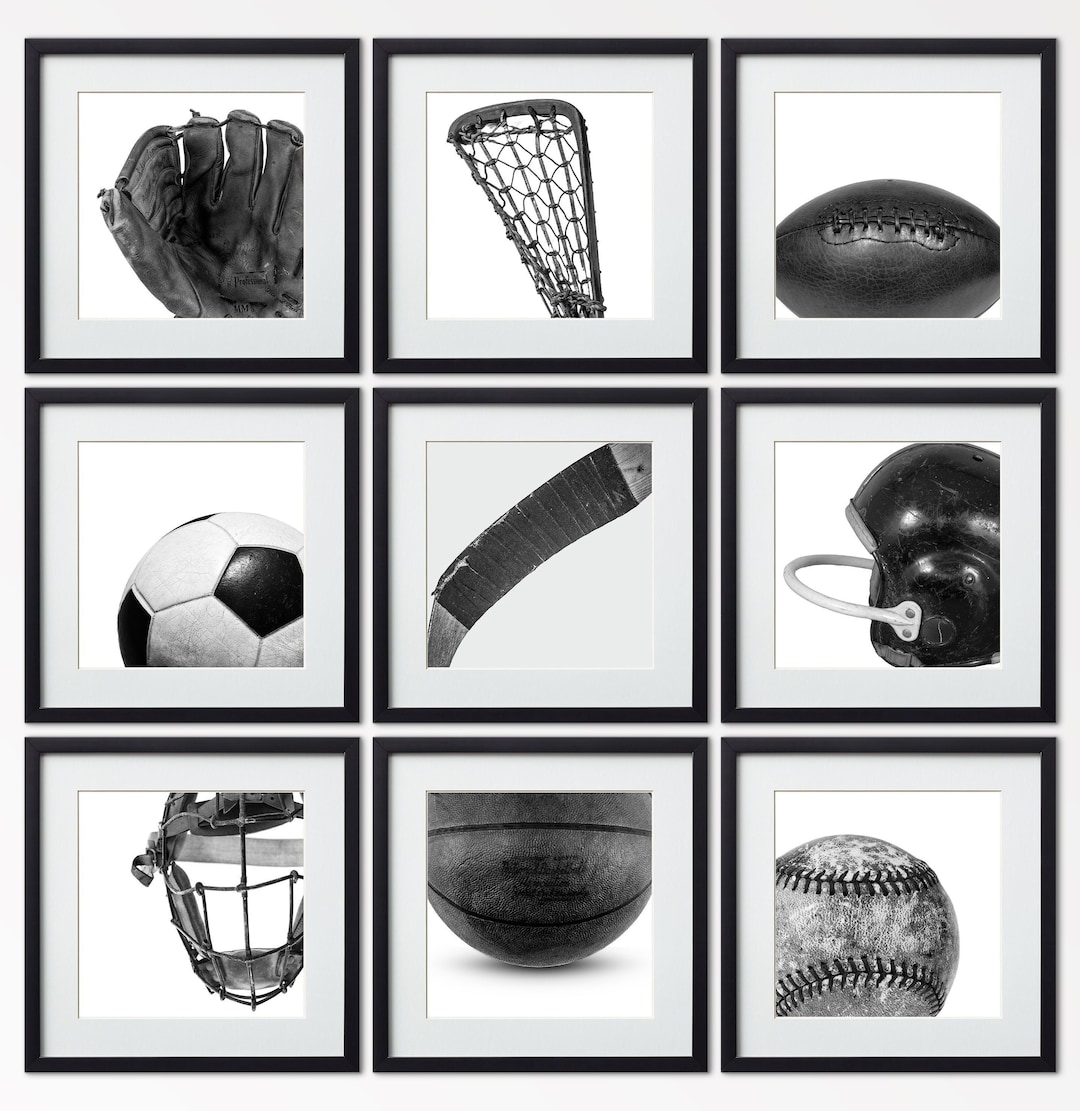 Choose From Nine Vintage Black and White Sports Prints for Your Man ...