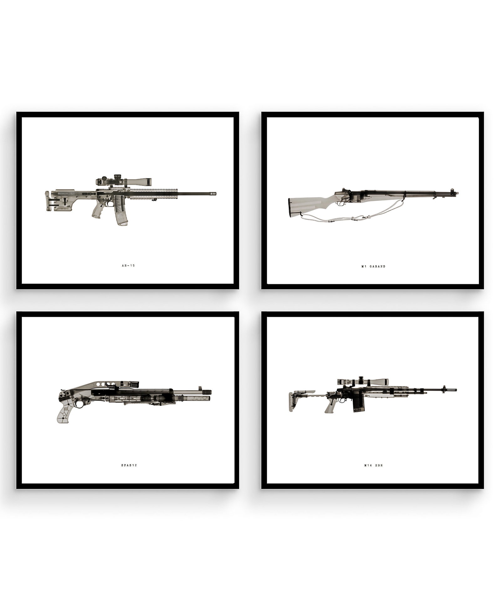 X-ray Firearm Prints Gun Enthusiast Gift for Him Pistol - Etsy