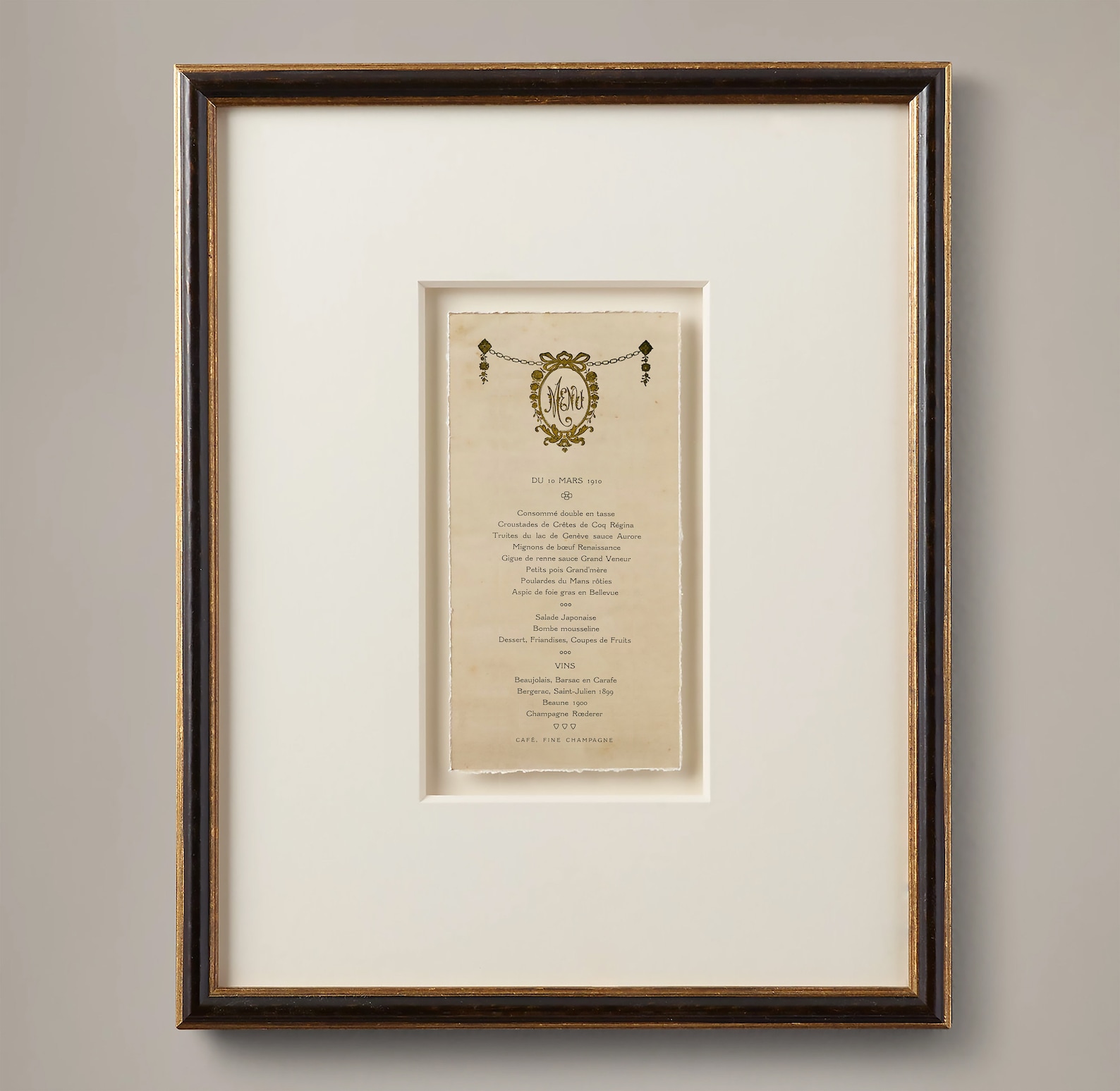 Collection of Vintage French Menus, Paris Wall Art for Restoration ...