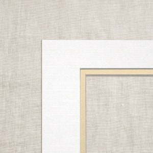 Premium Custom Double Mats for Fine Art Prints - White Linen & Antique ...