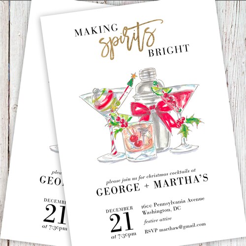 EDITABLE Dipsmas Invite Christmas Party Invitation Holiday - Etsy