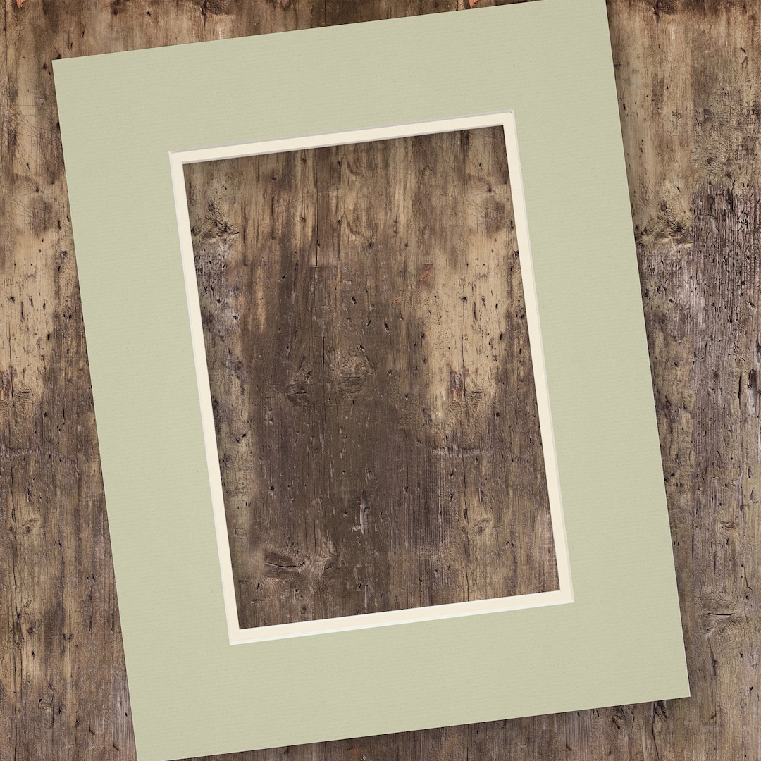 Premium Custom Double Mats for Fine Art Prints - Sage & Ecru - 8" X 10 ...