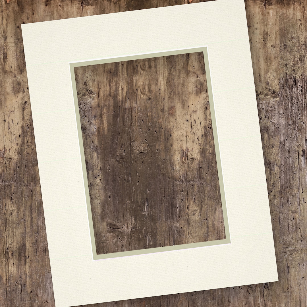 Premium Custom Double Mats for Fine Art Prints - Antique White & Sage ...