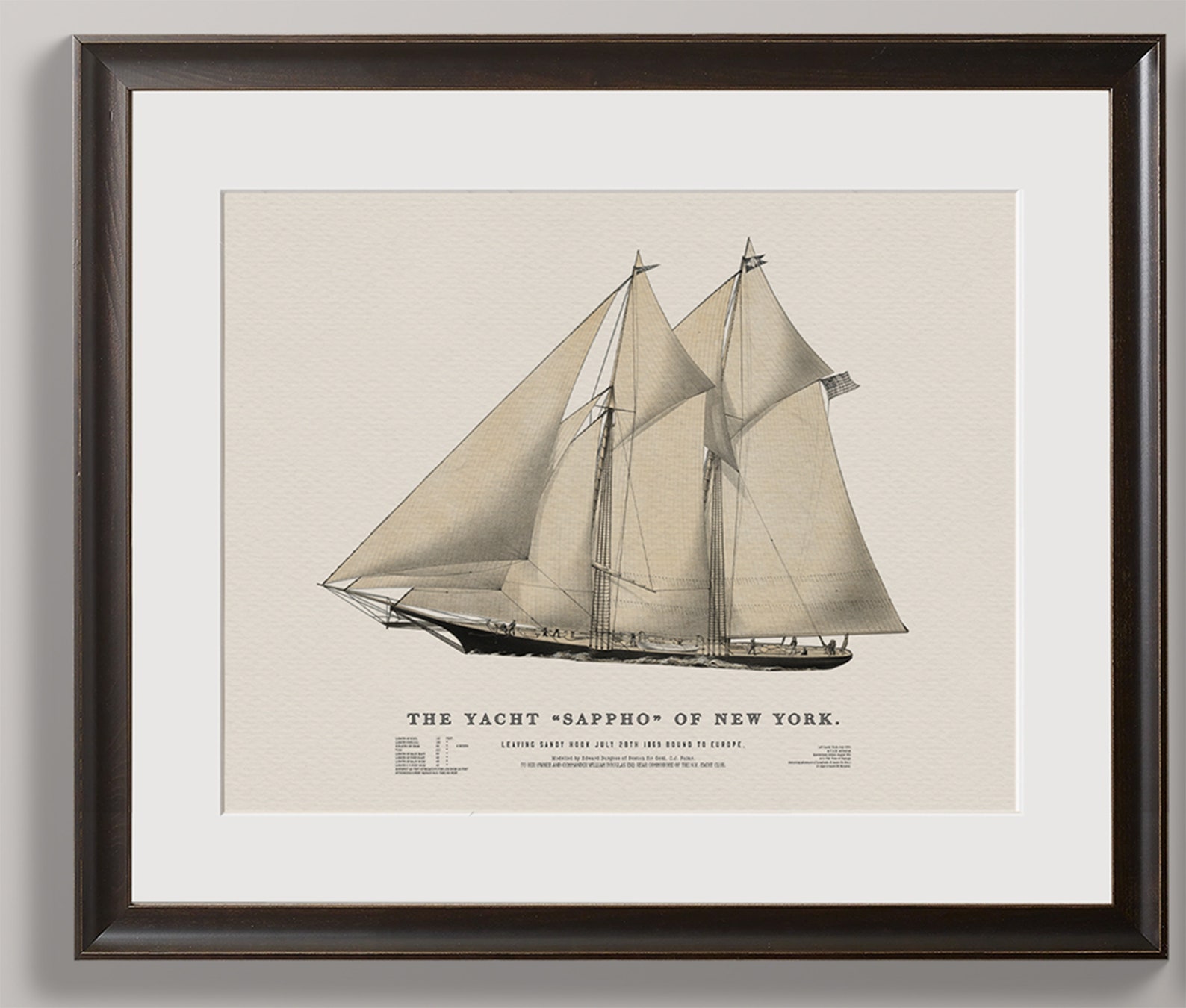 Nautical Wall Art Vintage Yacht Prints Set of Ship Wall Art Nautical ...