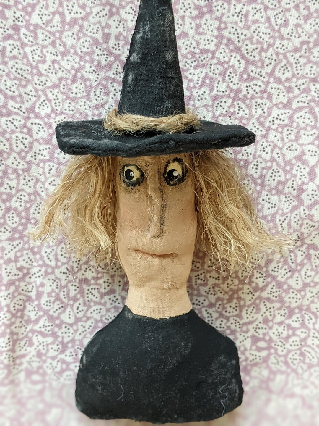 Primitive Folk Art Halloween Witch Doll, Ornie - Etsy