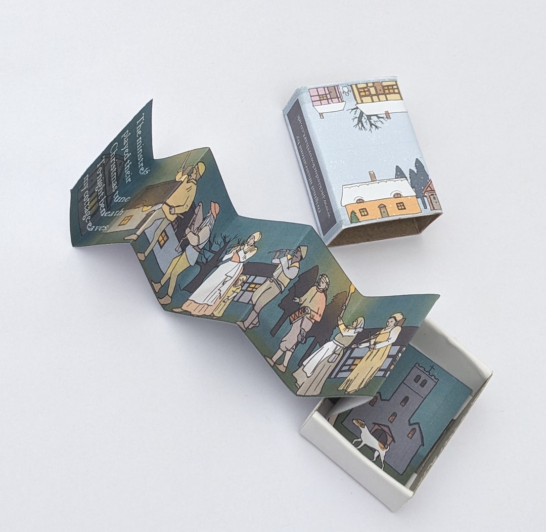 Handmade Christmas Poem Book in a Matchbox by William Wordsworth. Ideal ...