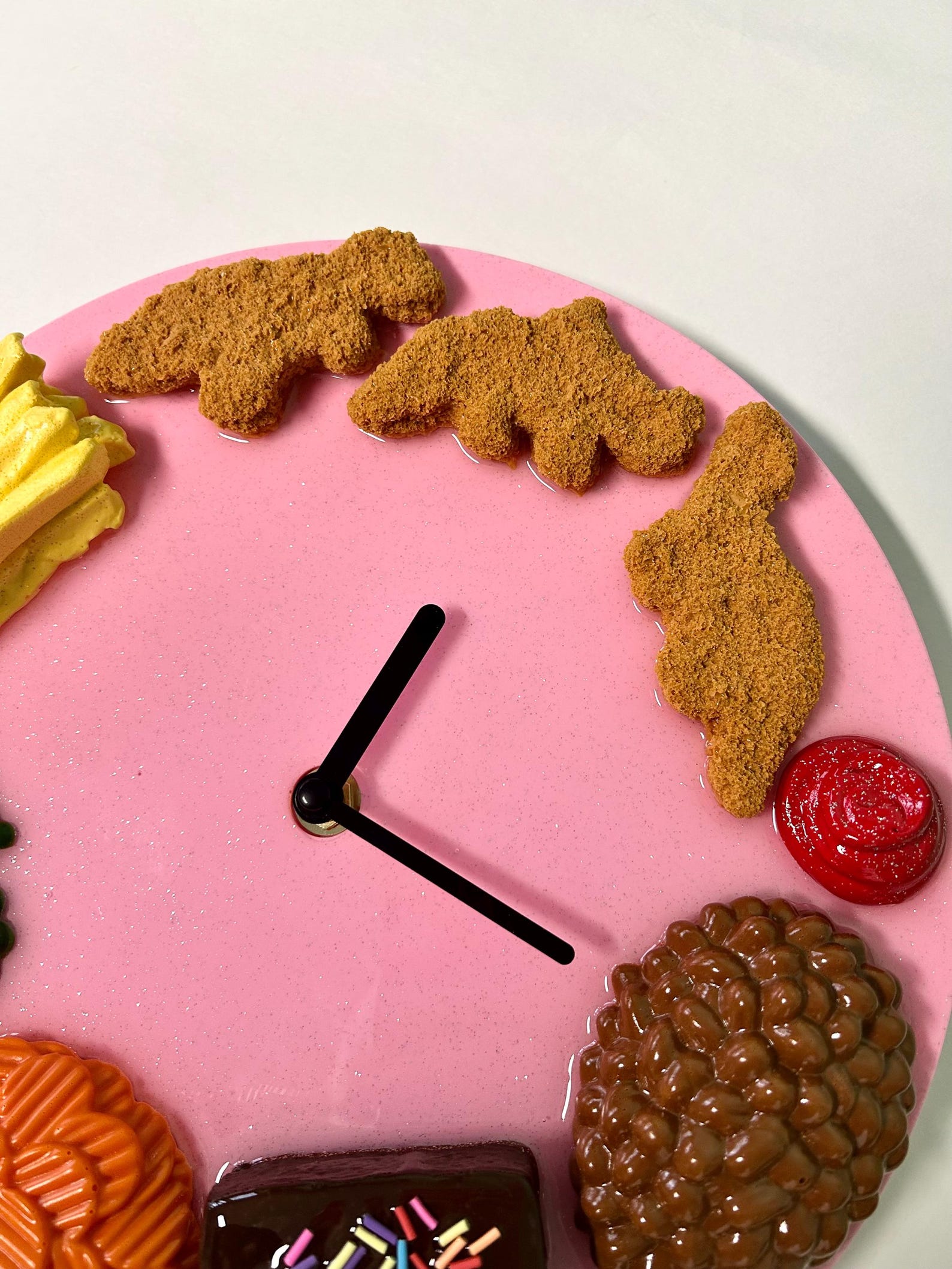 Kiddie Dinner Plate Wall Clock/dopamine Décor/fake Food/kitchen Décor ...