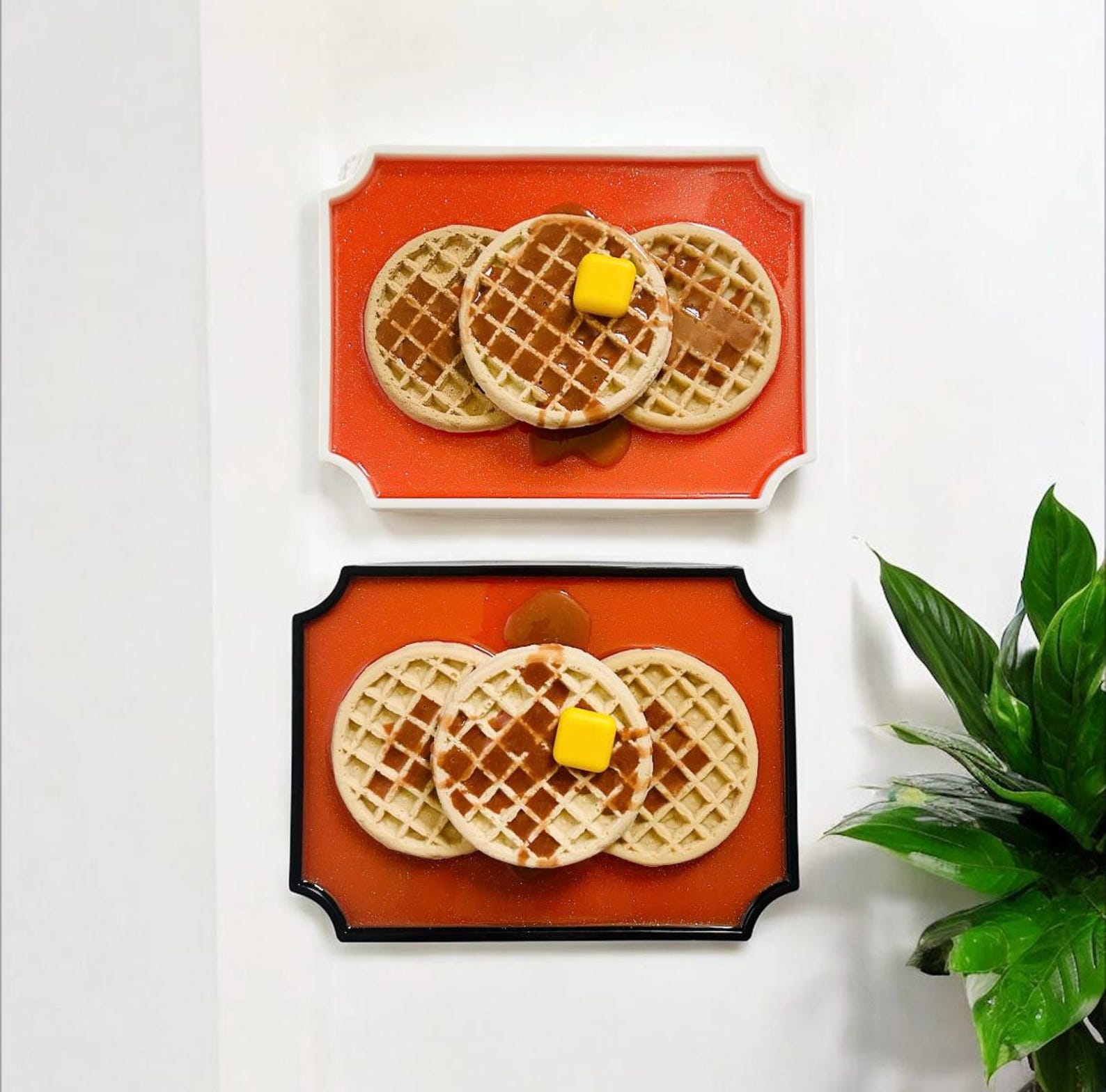 Waffle Wall Hanging/ Dopamine Decor/ Maximalist Decor/ Fake Food/ Food ...