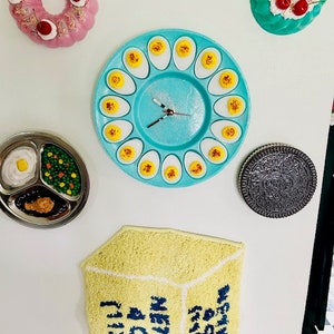Deviled Egg Clock Wall Hanging Art Kitchen Décor Unique Kitschy Gift ...