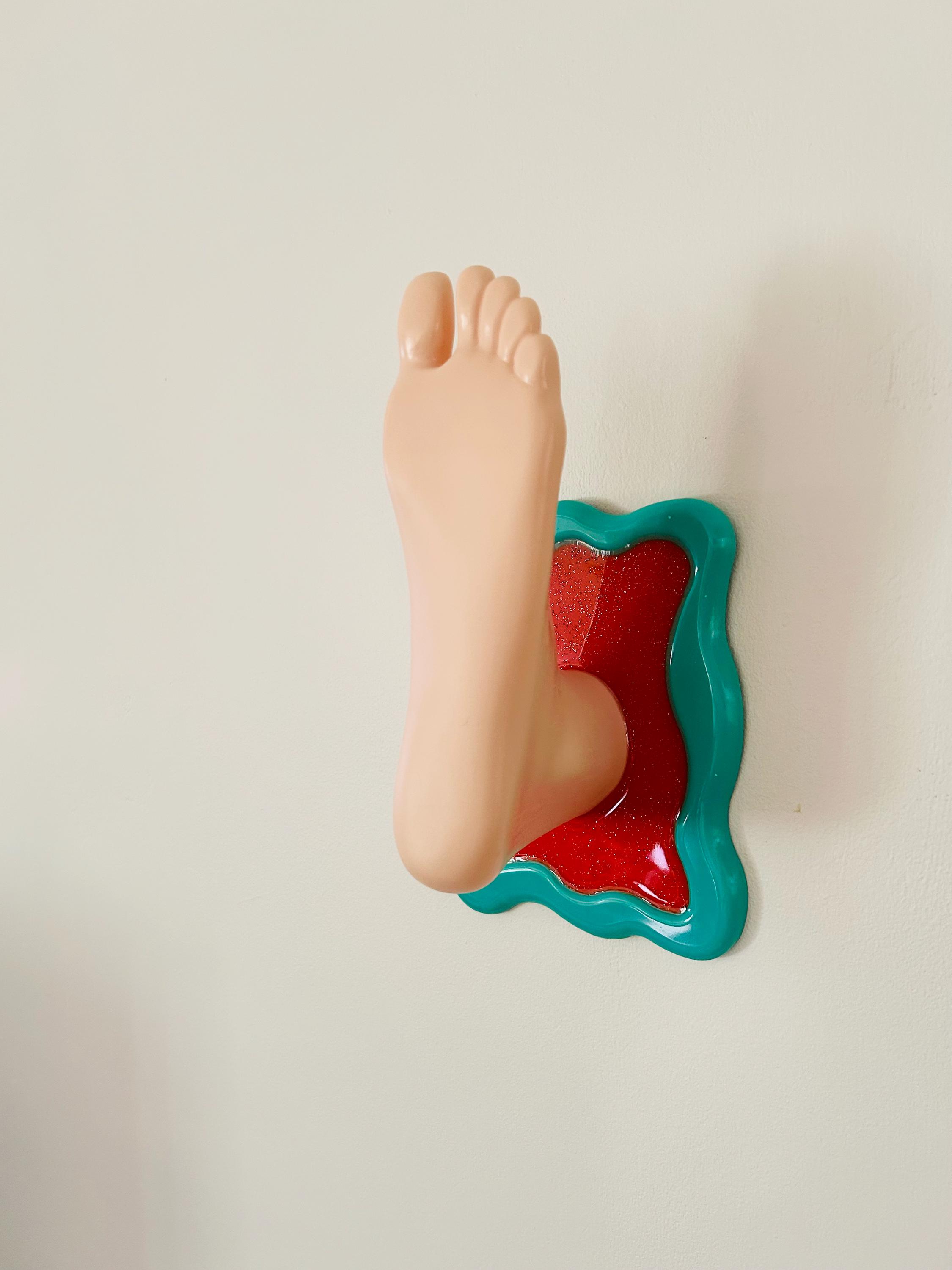 Funky Foot Wall Hook: Dopamine Pop Art Sculpture, Maximalist Decor - Etsy